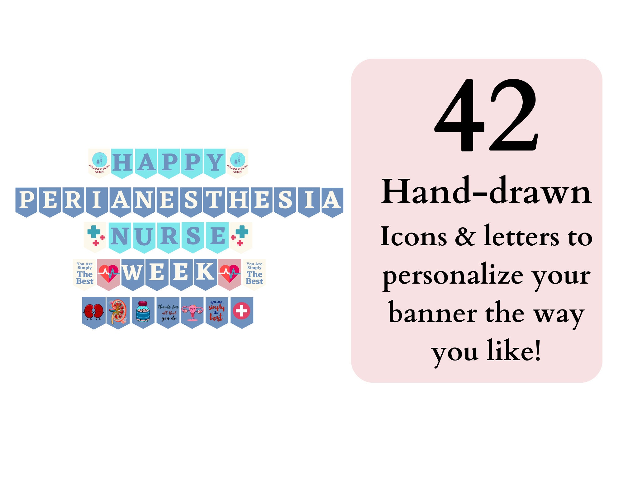 Perianesthesia Nurses Week Printable Banner, Hand-drawn Perianesthesia ...
