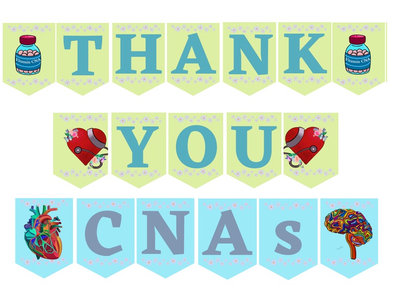 Thank You Cnas Printable Banner, Certified Nursing Assistant Week ...