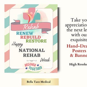 National Rehab Week Printable Bundle, Happy Rehabilitation Week, Rehab ...