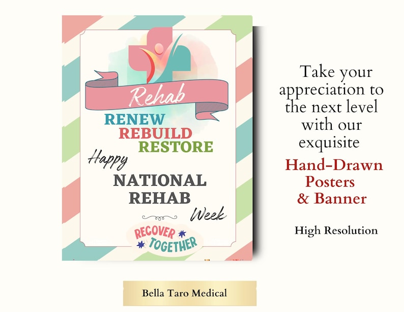 National Rehab Week Printable Bundle, Happy Rehabilitation Week, Rehab ...