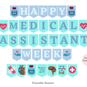 Medical Assistant Week Printable Banner, Happy MA Week Sign, Medical ...