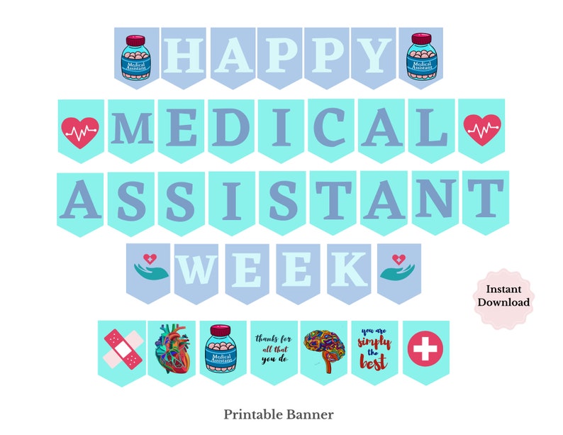 Medical Assistant Week Printable Banner, Happy MA Week Sign, Medical ... Medical Assistant Week Printable Banner, Happy MA Week Sign, Medical ...