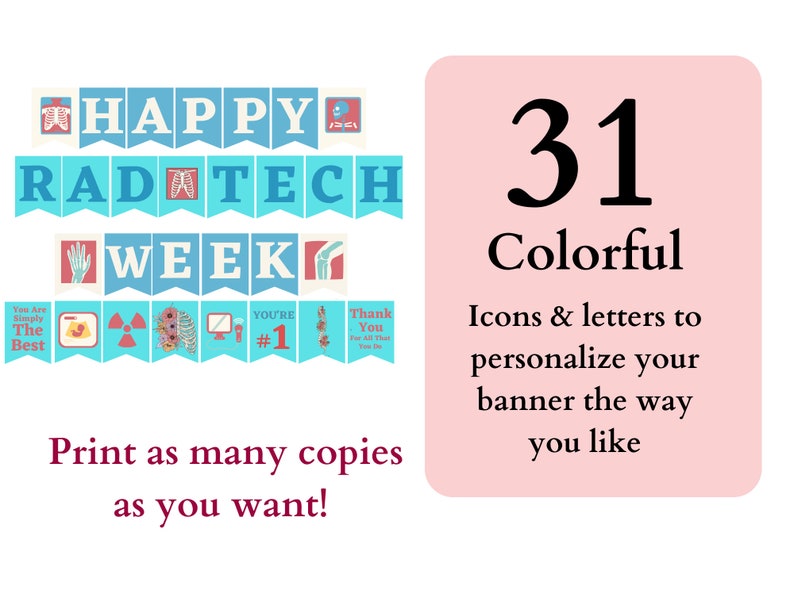 Radiologic Tech Week Printable Banner, Radiology Tech Week Banner, Rad ...