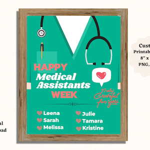 Personalized MA Week Appreciation Sign Printable / Medical Assistant ...