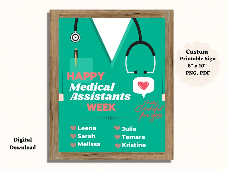 Personalized MA Week Appreciation Sign Printable / Medical Assistant ...
