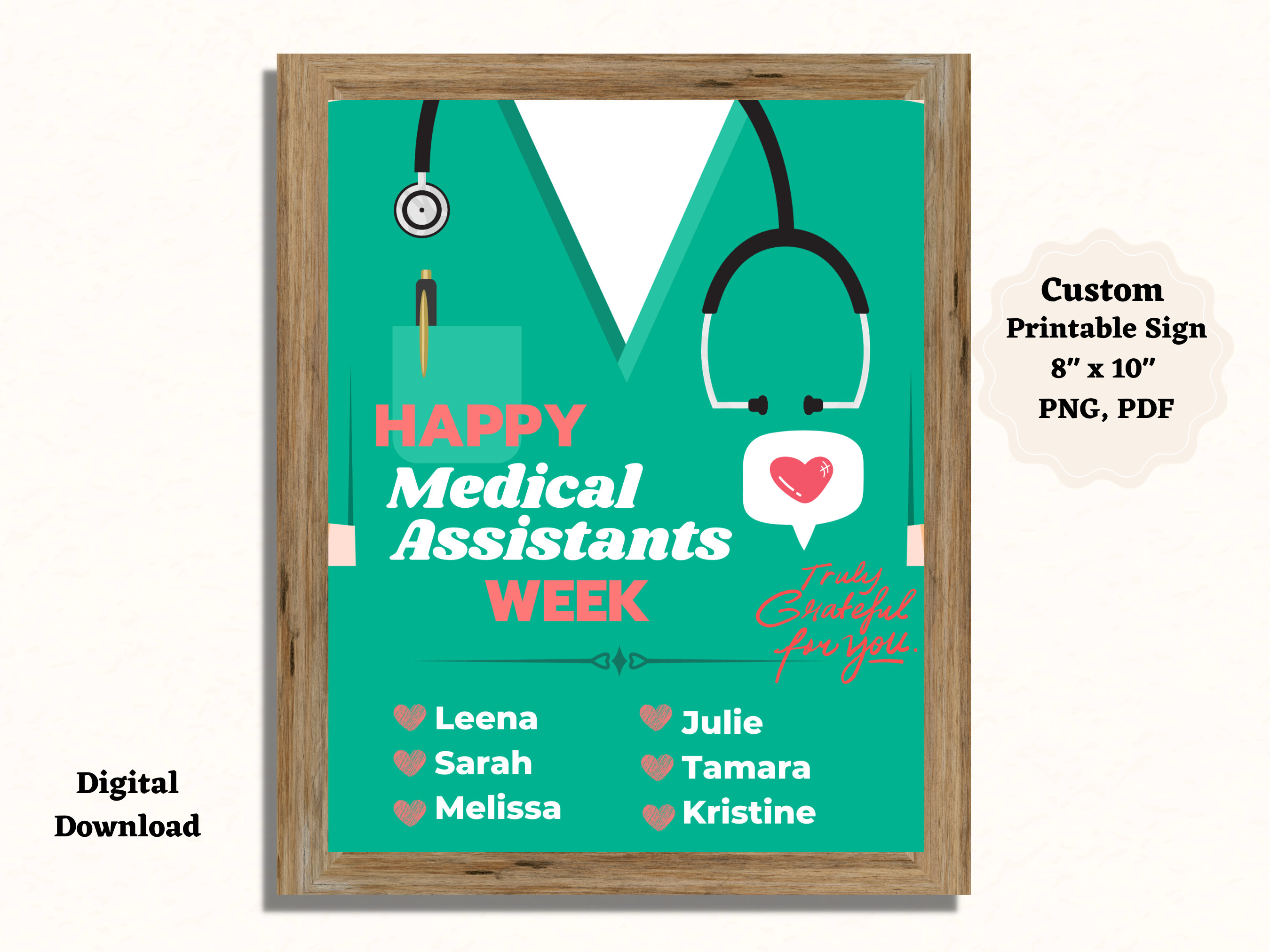 Personalized MA Week Appreciation Sign Printable / Medical Assistant ...