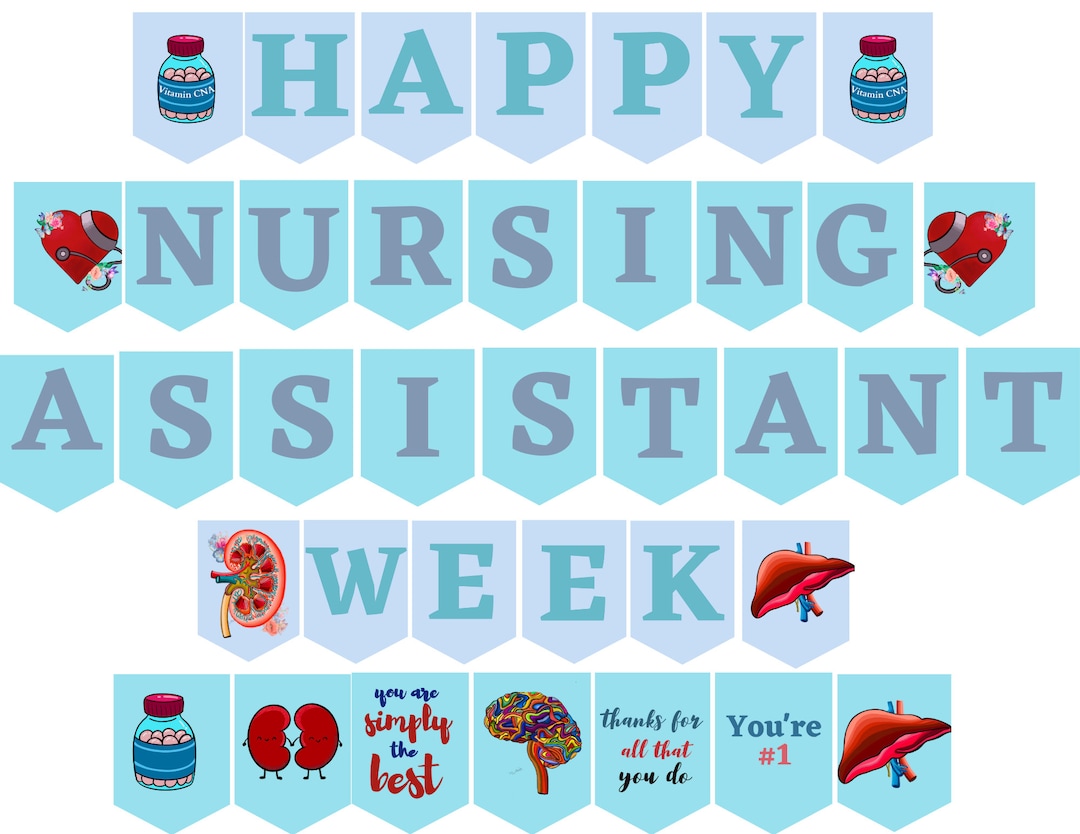 Happy Nursing Assistant Week Banner Printable / NA Appreciation Week ...