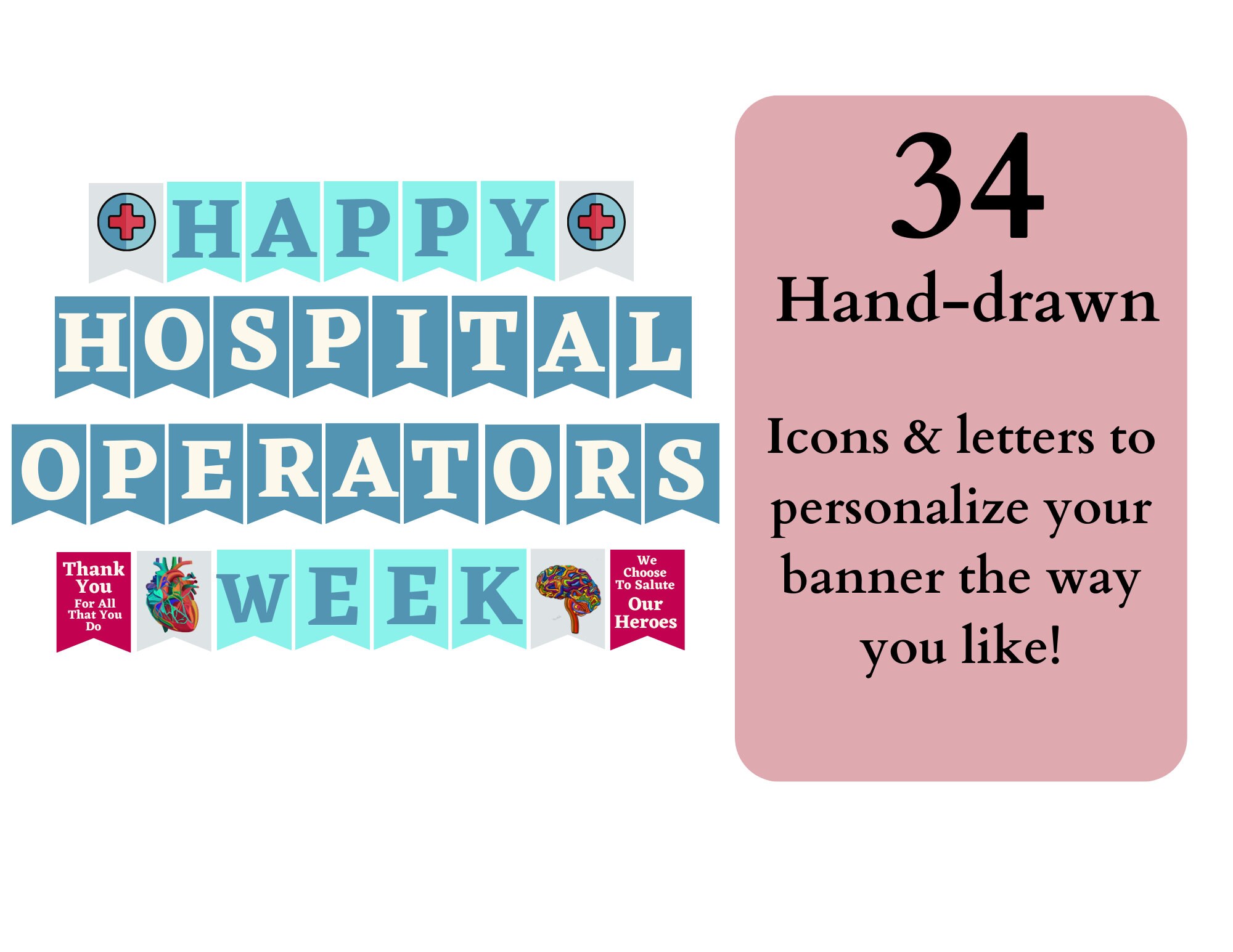 Hospital Operators Week Printable Banner | Hospitals Operators Party ...