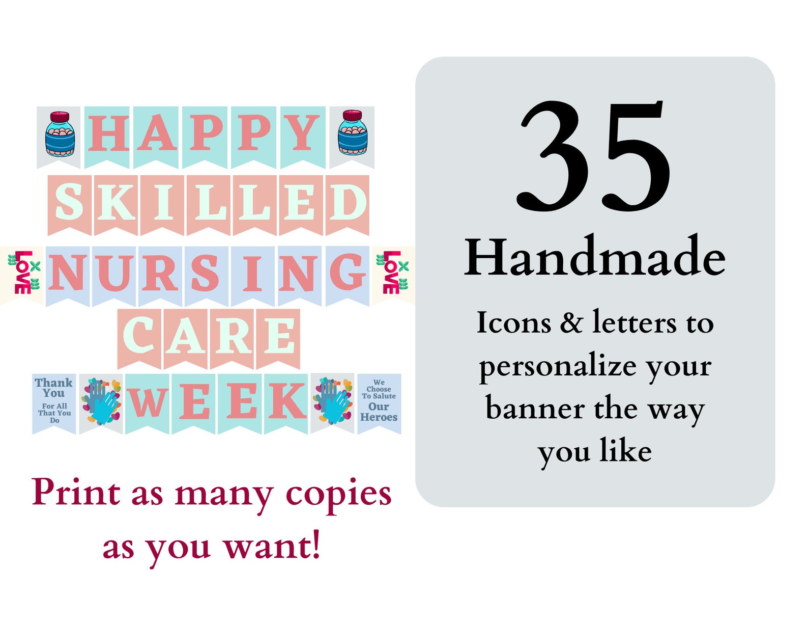 Skilled Nursing Care Week Banner Skilled Nursing Week Sign Printable ...