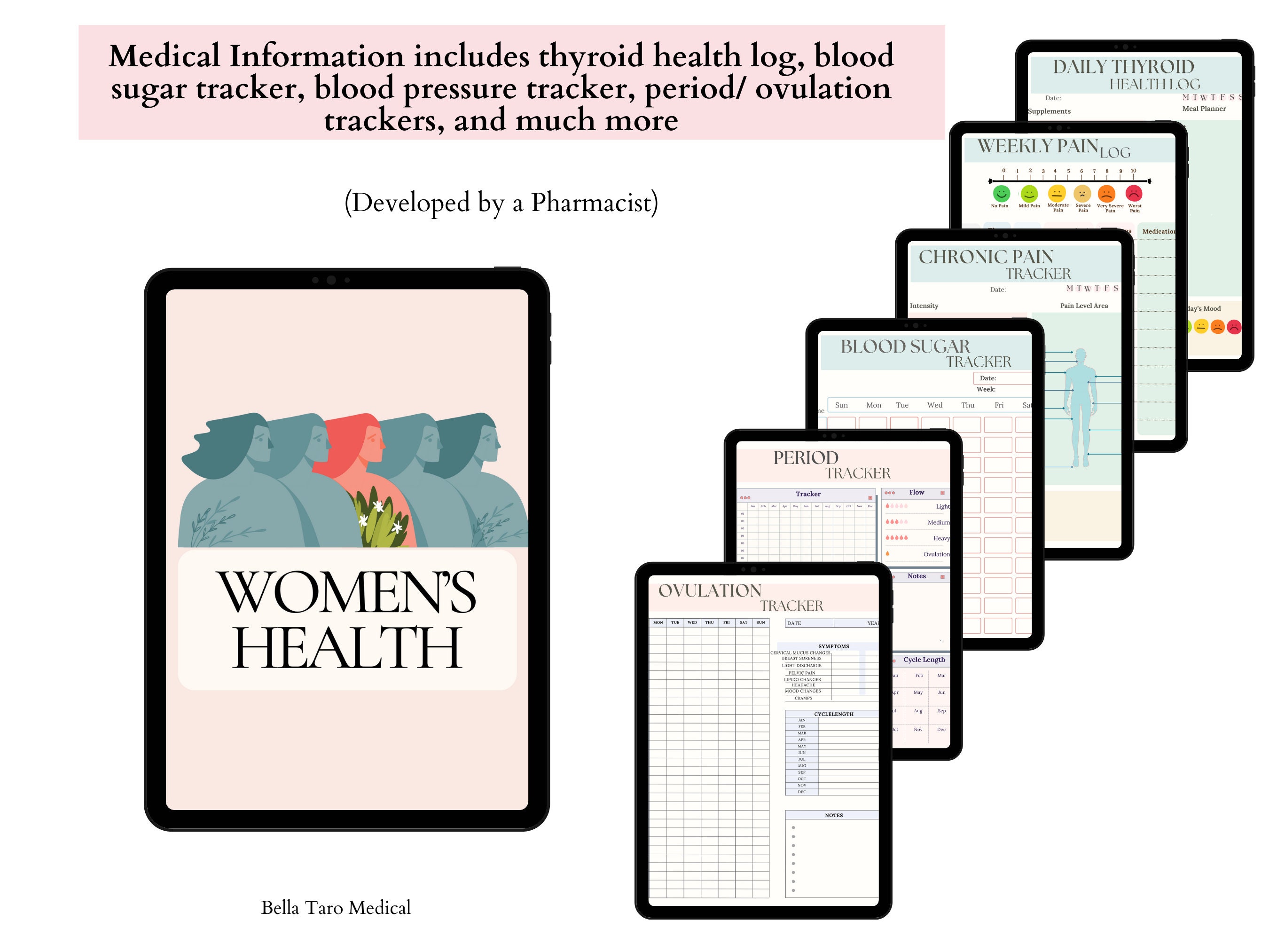 Medical Planner | Medical Binder | Health Tracker | Blood Pressure Log ...