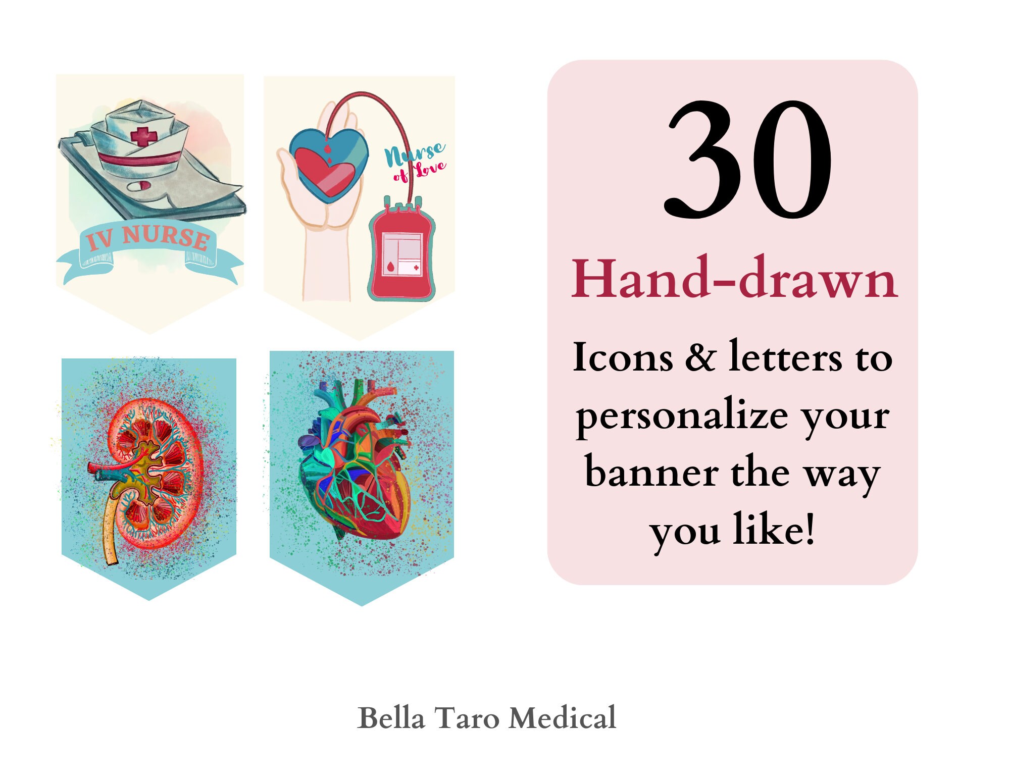 Happy IV Nurses Day Banner Printable, Hand-drawn Infusion Nurse ...