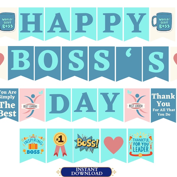 Boss Day Printable Banner - Etsy