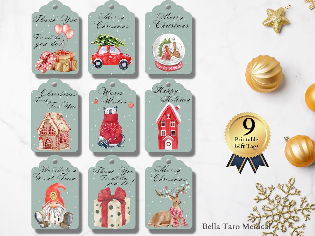 Coworker Christmas Gift Tag Team Thank You Appreciate Holiday Gift Tags ...