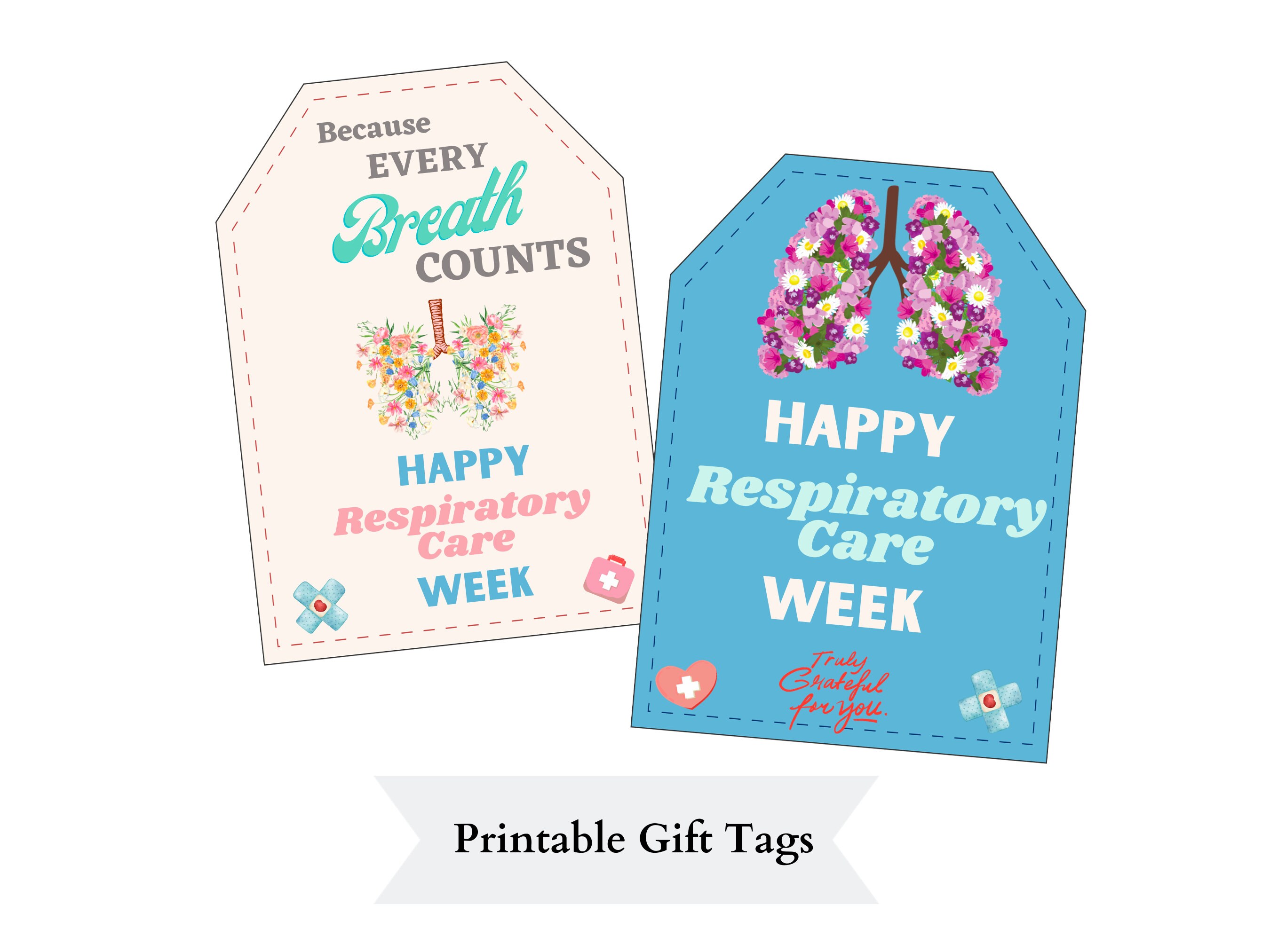 Respiratory Care Week Gift Tag Printable / Respiratory Care - Etsy
