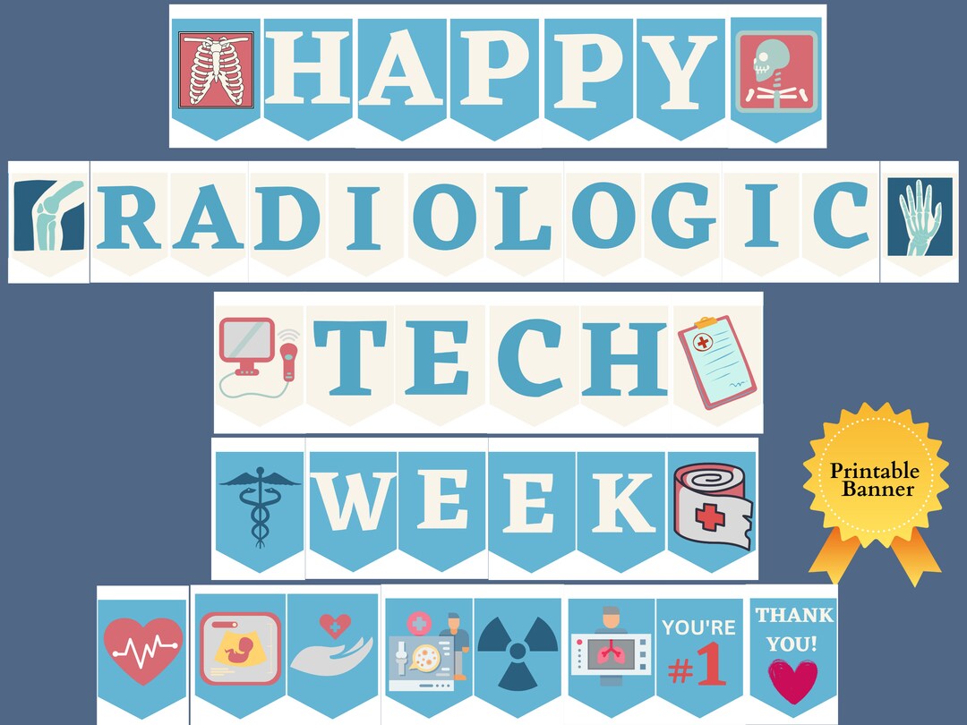 Radiologic Tech Week Printable Banner Radiology Tech Week - Etsy