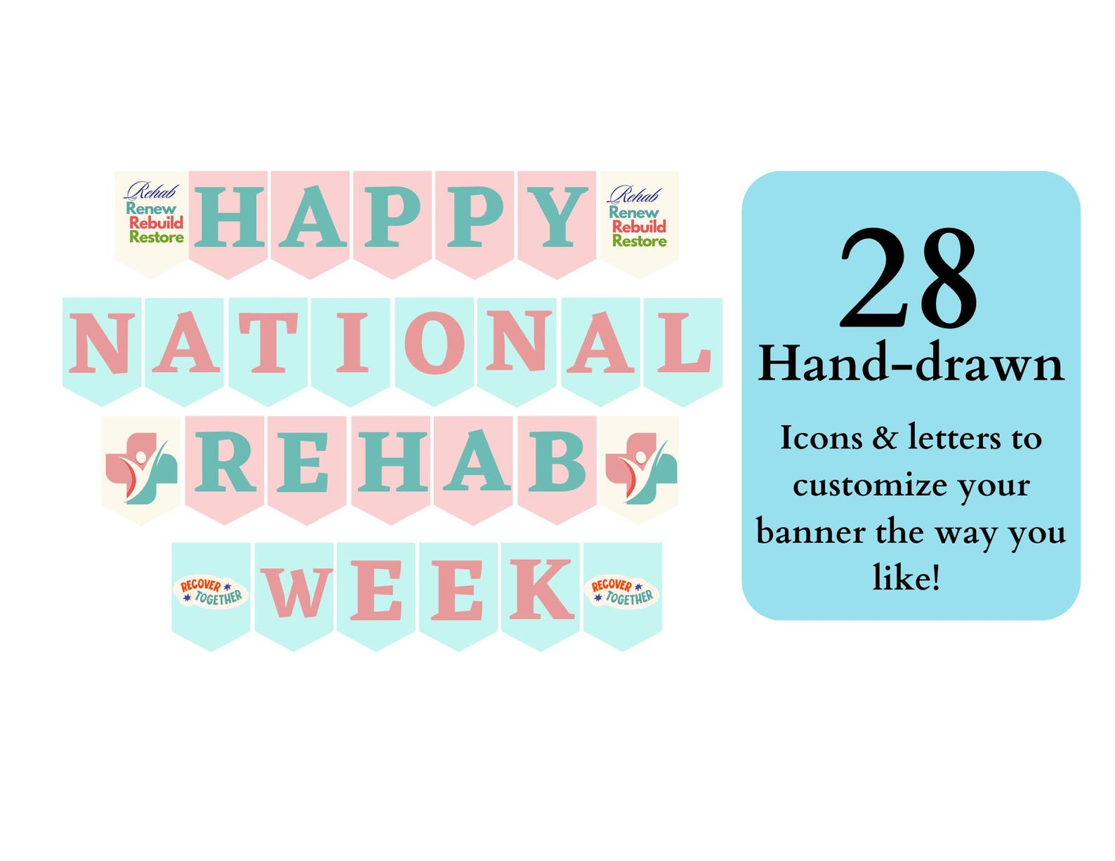 National Rehab Week Printable Bundle, Happy Rehabilitation Week, Rehab ...