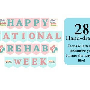 National Rehab Week Printable Bundle, Happy Rehabilitation Week, Rehab ...