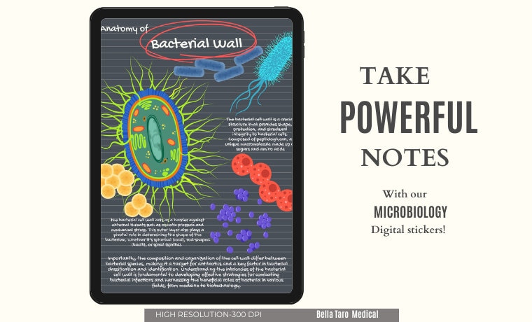 Microbiology Digital Stickers / Bacteria Virus Infection Lab Stickers ...