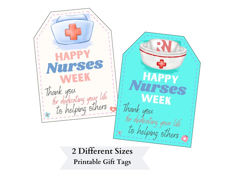 Happy Nurses Week Tags Printable / Nurse Appreciation Tag / Nurses Week ...
