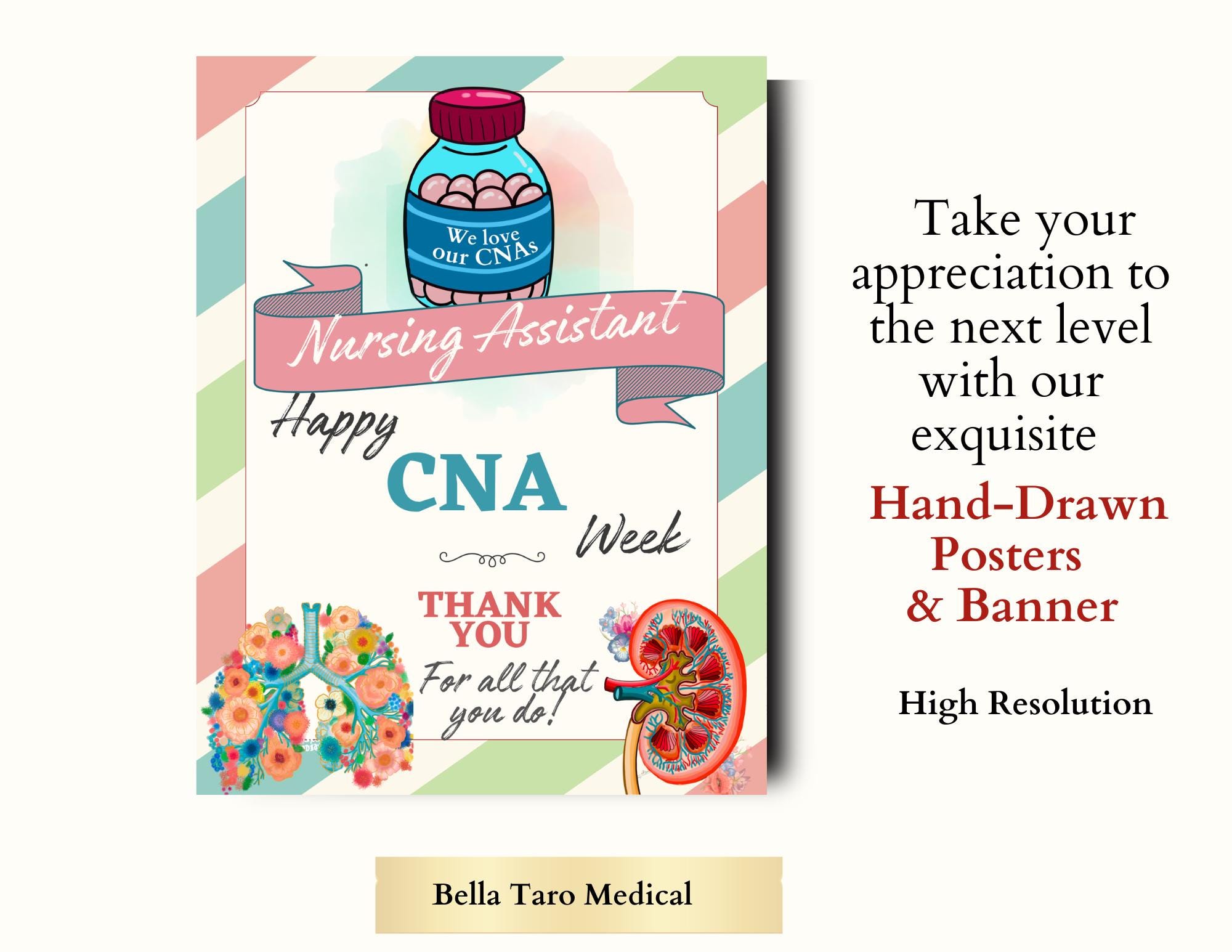 Happy CNA Week Banner Printable / CNA Appreciation Week Banner / Cna ...