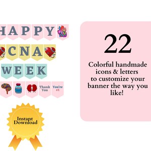 Happy CNA Week Banner Printable / CNA Appreciation Week Banner / Cna ...