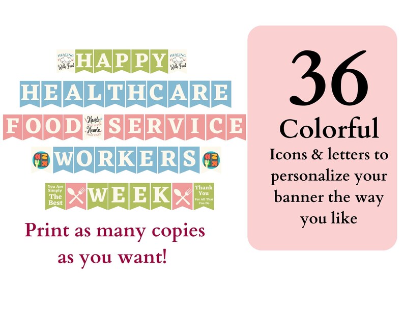 Healthcare Food Service Week Banner Printable / Healthcare Food Service ...