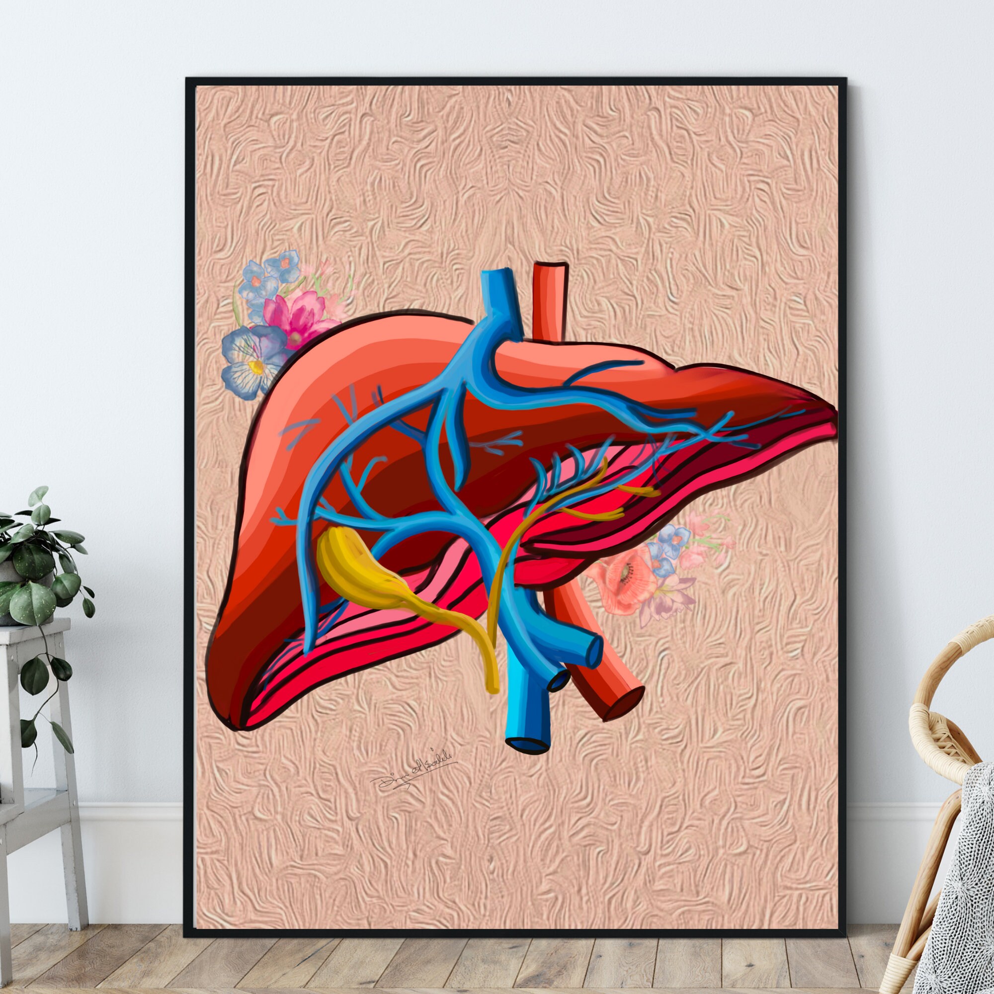 Medical Art Handmade Anatomy Artwork Physical Therapy Art doctor Gift ...