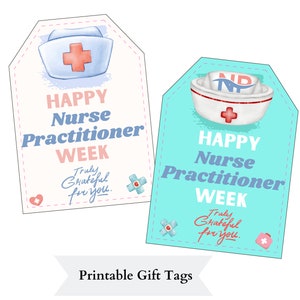 Nurse Practitioner Week Gift Tags: Printable Thank You Stickers (PDF ...