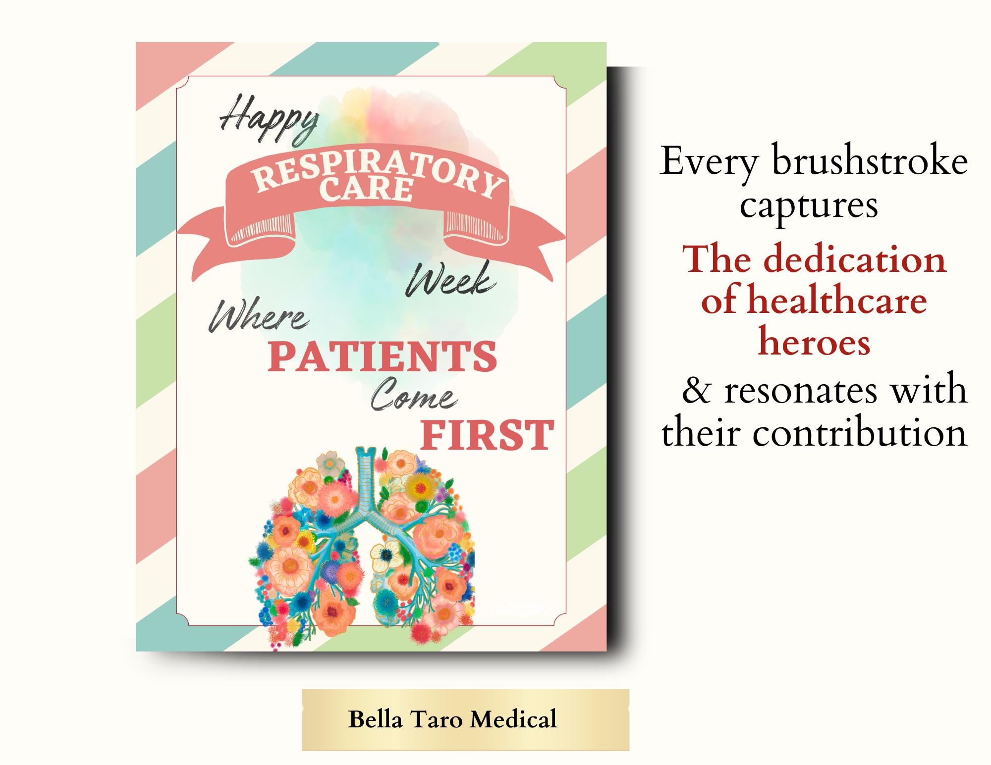 Happy Respiratory Care Week Banner Printable, Hand-drawn Respiratory ...