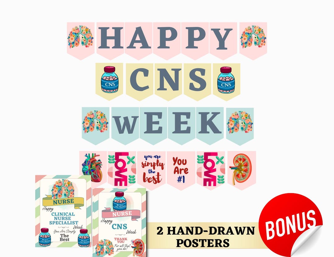 CNS Week Printable Banner, Hand-drawn Clinical Nurse Specialist Sign ...