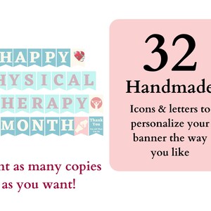 Physical Therapy Month Banner Printable / Physical Therapy Decorations ...
