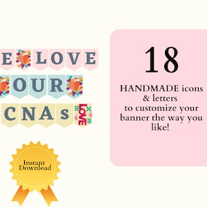 We Love Our Cnas Printable Banner, Certified Nursing Assistant Week ...