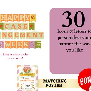 Case Management Week Banner Printable and Poster / Case Manager Week ...
