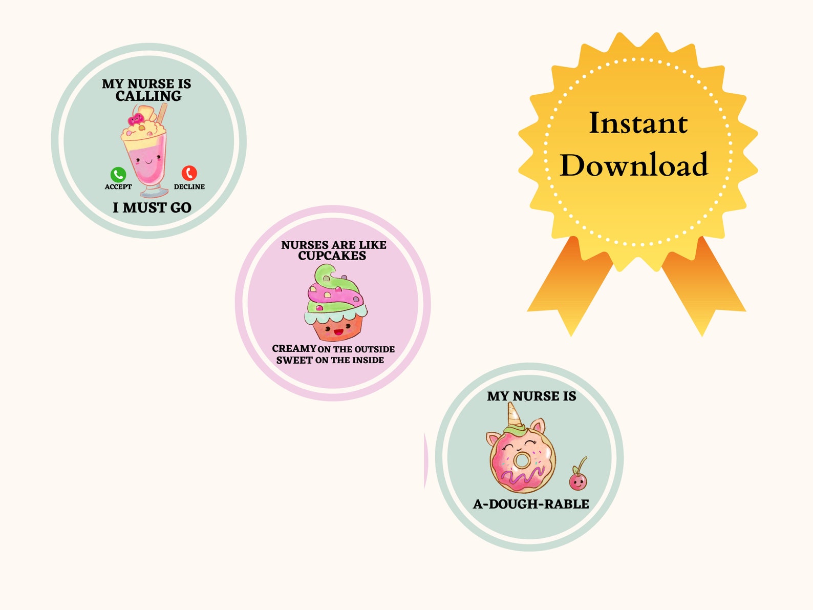 Printable Nurses Cupcake Toppers / Nurses Week Cupcake Toppers / Nurse ...
