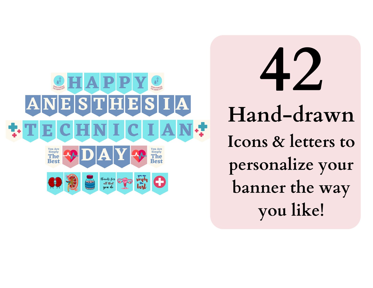 Anesthesia Tech Week Printable Banner / Hand-drawn Anesthesia ...
