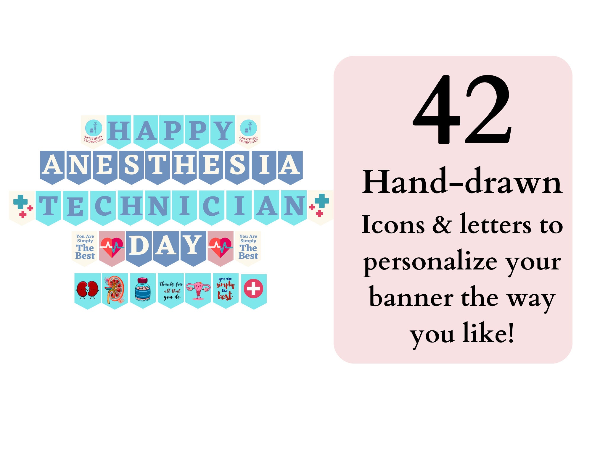 Anesthesia Tech Week Printable Banner / Hand-drawn Anesthesia ...