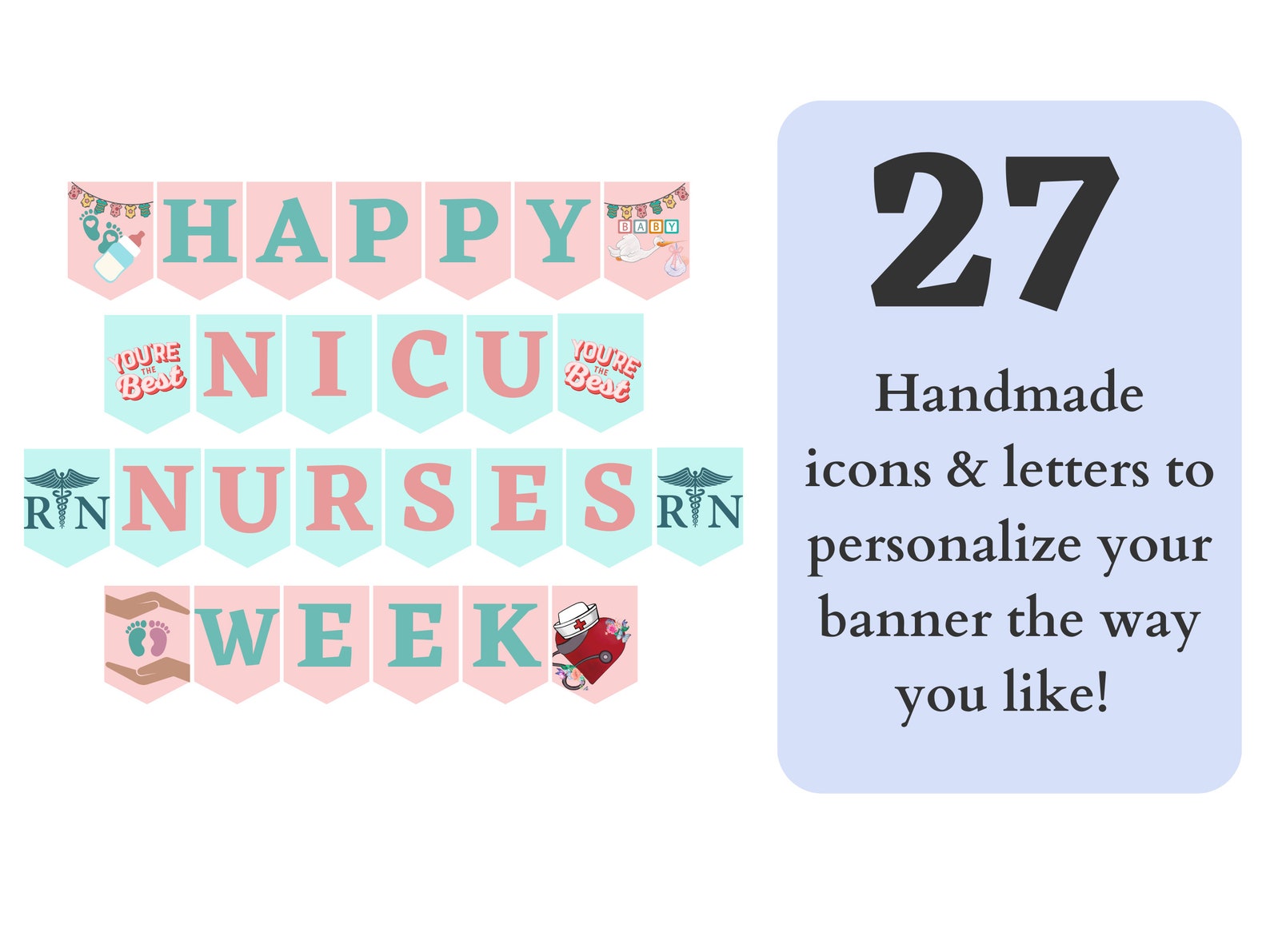 NICU Nurses Week Printable Banner / NICU Nurses Week Sign / Neonatal ...