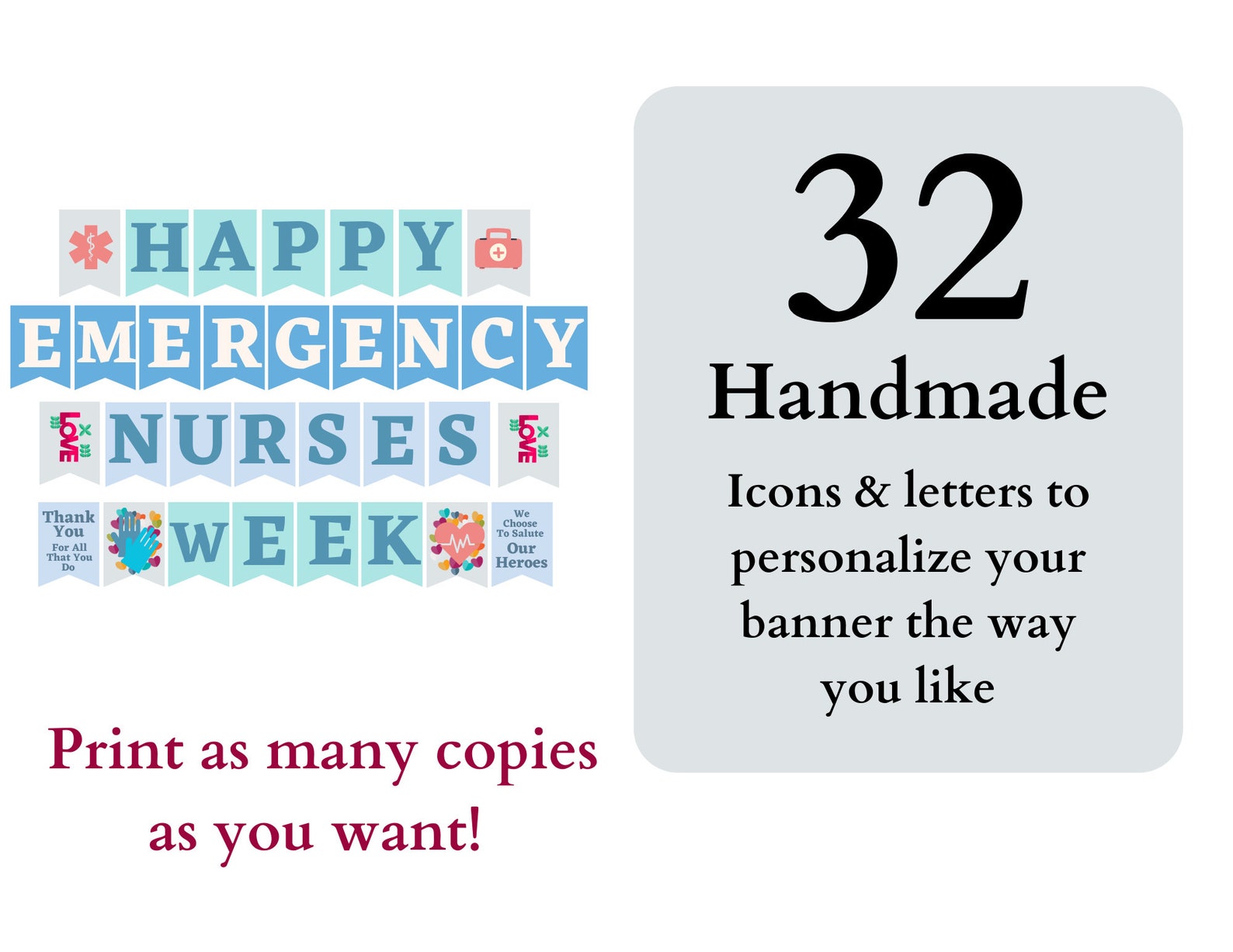 Emergency Nurses Week Banner Printable / Emergency Nurse Week Banner ...