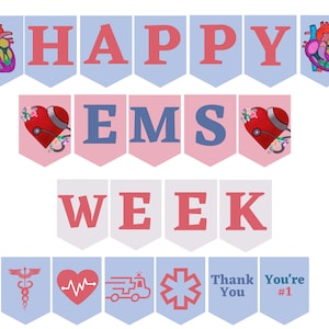 EMS Week Banner Printable / Printable Happy National EMS Week Banner ...
