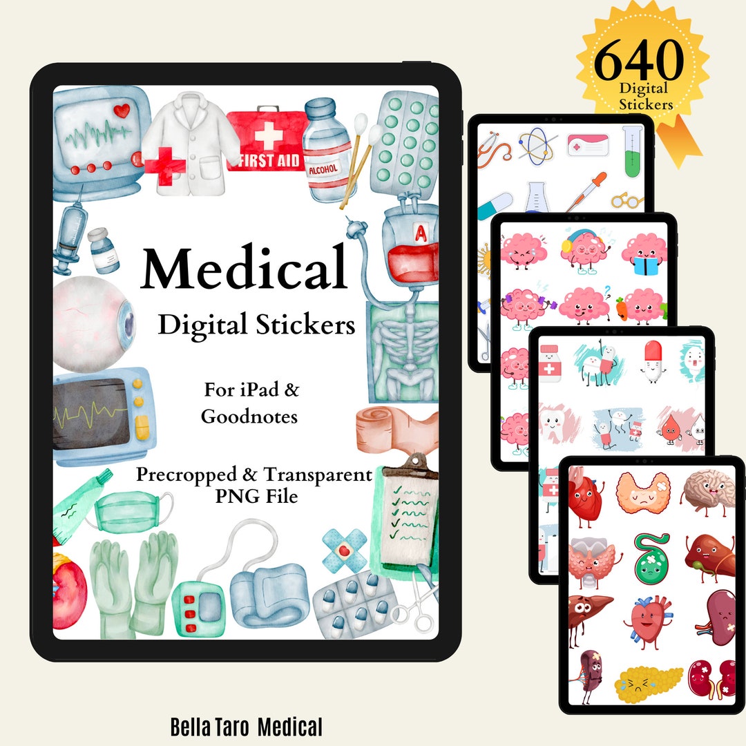 Medical Digital Stickers | 640 Healthcare Stickers | Nurse Sticker ...