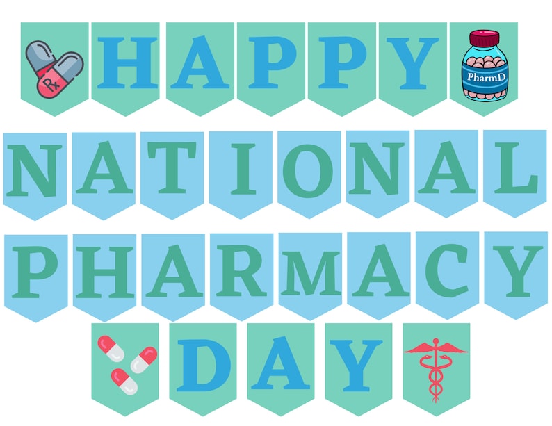 National Pharmacy Week Printable Sign, Handmade Happy National Pharmacy ...