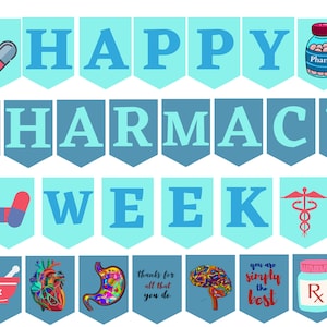 Pharmacy Week Banner Printable / Happy Pharmacy Week Decor / Pharmacy ...