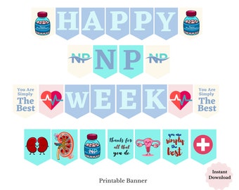 Happy NP Week Banner Printable / NP Week Bunting / Happy Nurse Practitioner Week Banner ...