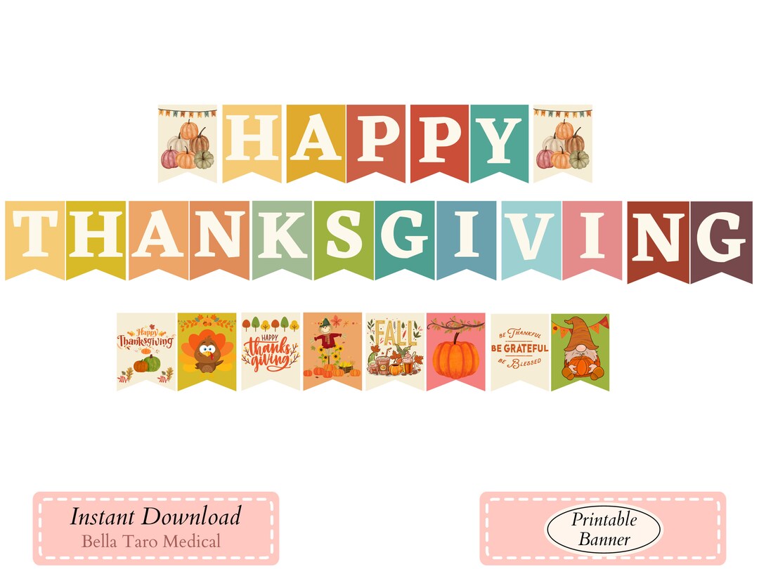 Thanksgiving Banner Printable | Happy Thanksgiving Banner Printable ...