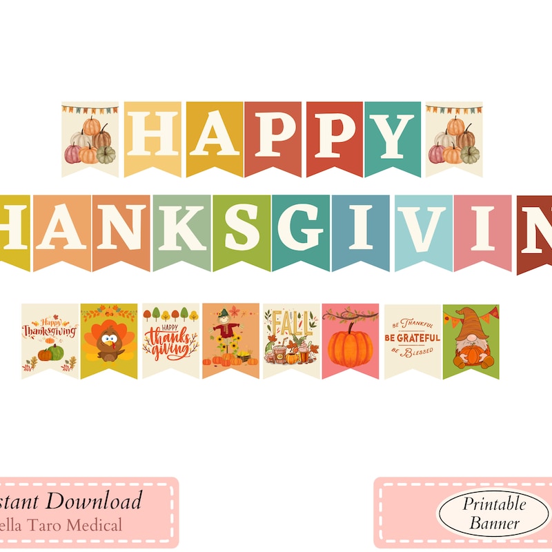 Thanksgiving Banner - Etsy