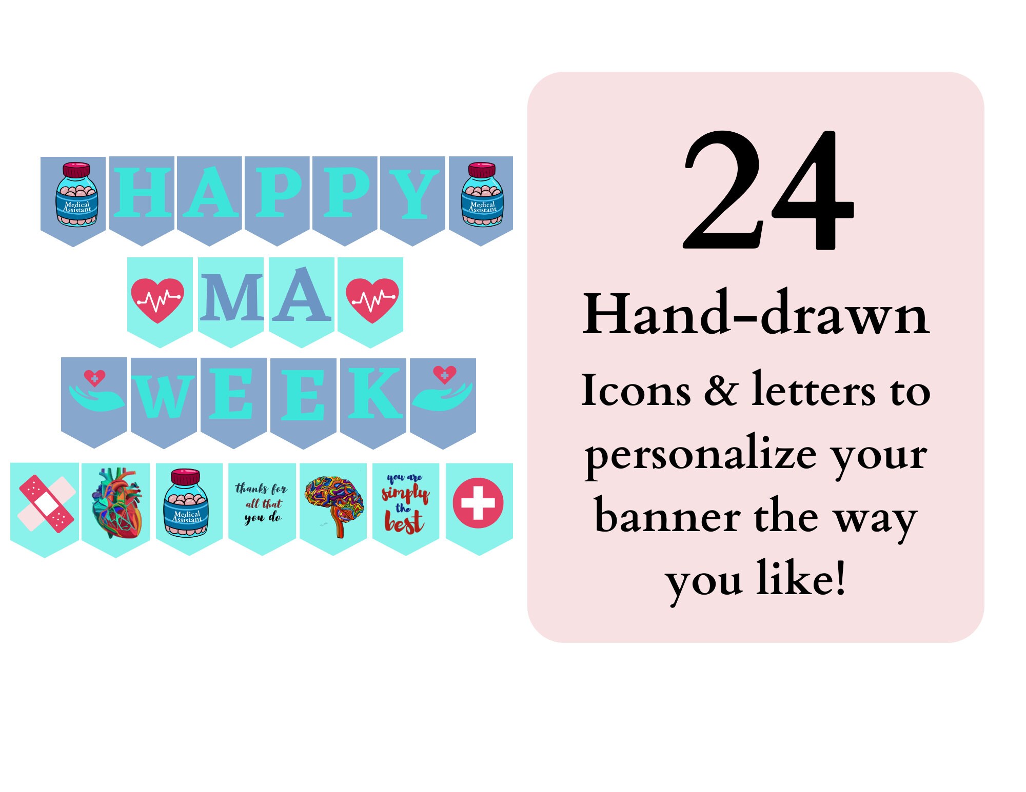 Medical Assistant Week Printable Banner, Happy MA Week, Medical ...