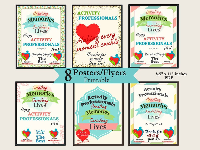 Happy Activity Professionals Week Signs Afdrukbare bundel / Activiteit ...
