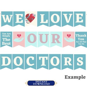 We Love Our Custom Banner | Happy Doctor Nurse Medical Appreciation ...