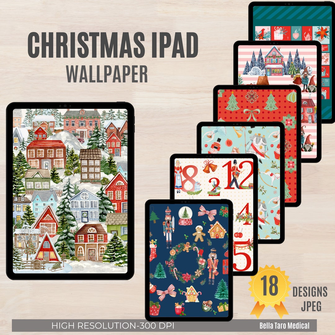 CHRISTMAS iPad Wallpaper, Christmas iPad Background, Digital Christmas ...