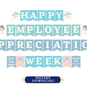 Employee Appreciation Week Printable Banner, Happy Employee ...